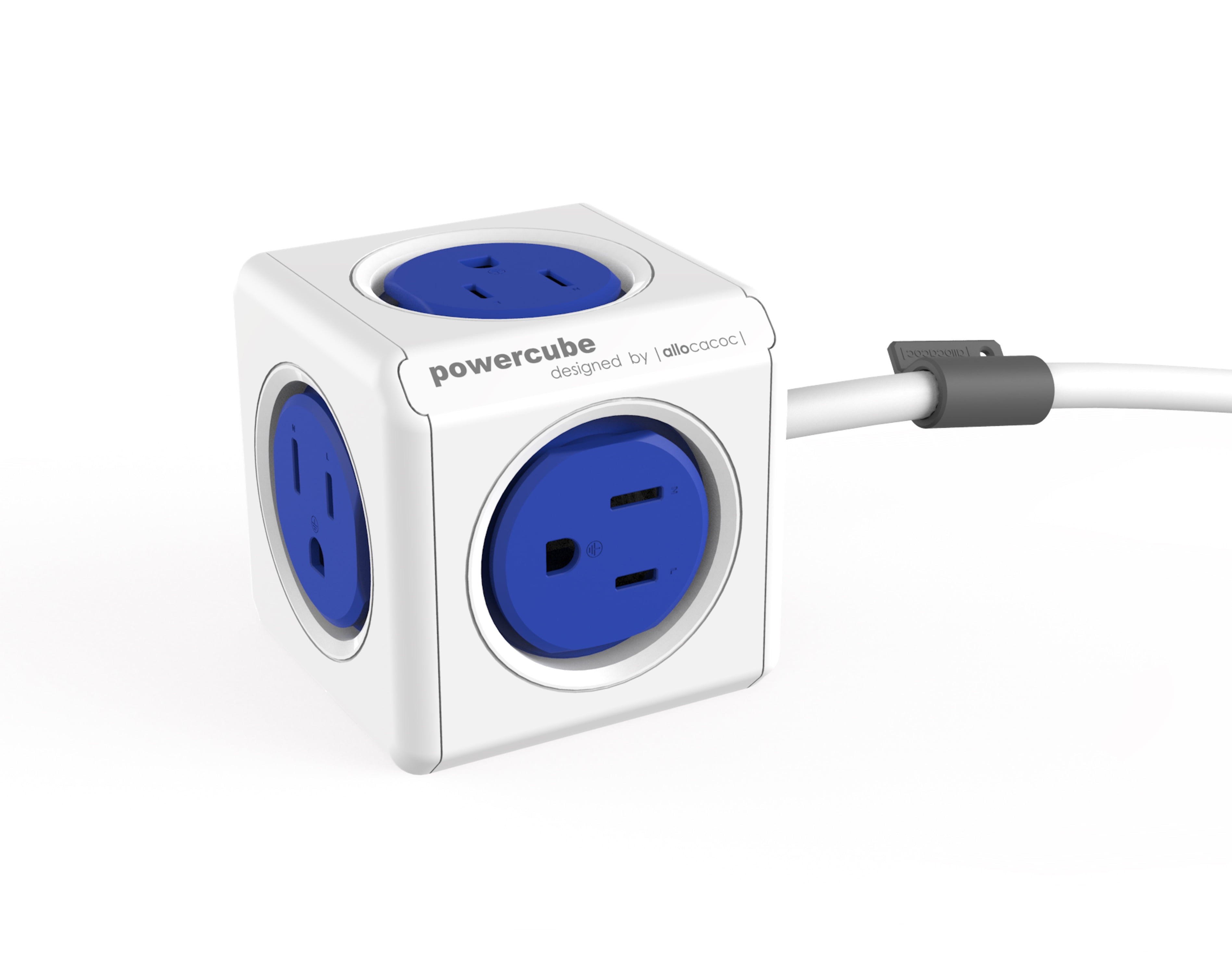 Allocacoc PowerCube Extended, Surge Protector, Electric Outlet Adapter ...