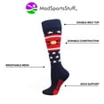 Patriotic USA Baseball Socks with Baseball Bats (Softball - Navy/Red ...
