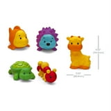 Infantino Animal Sensory Pals Bath Toys, 3-12 Months, Multicolor, 5 ...