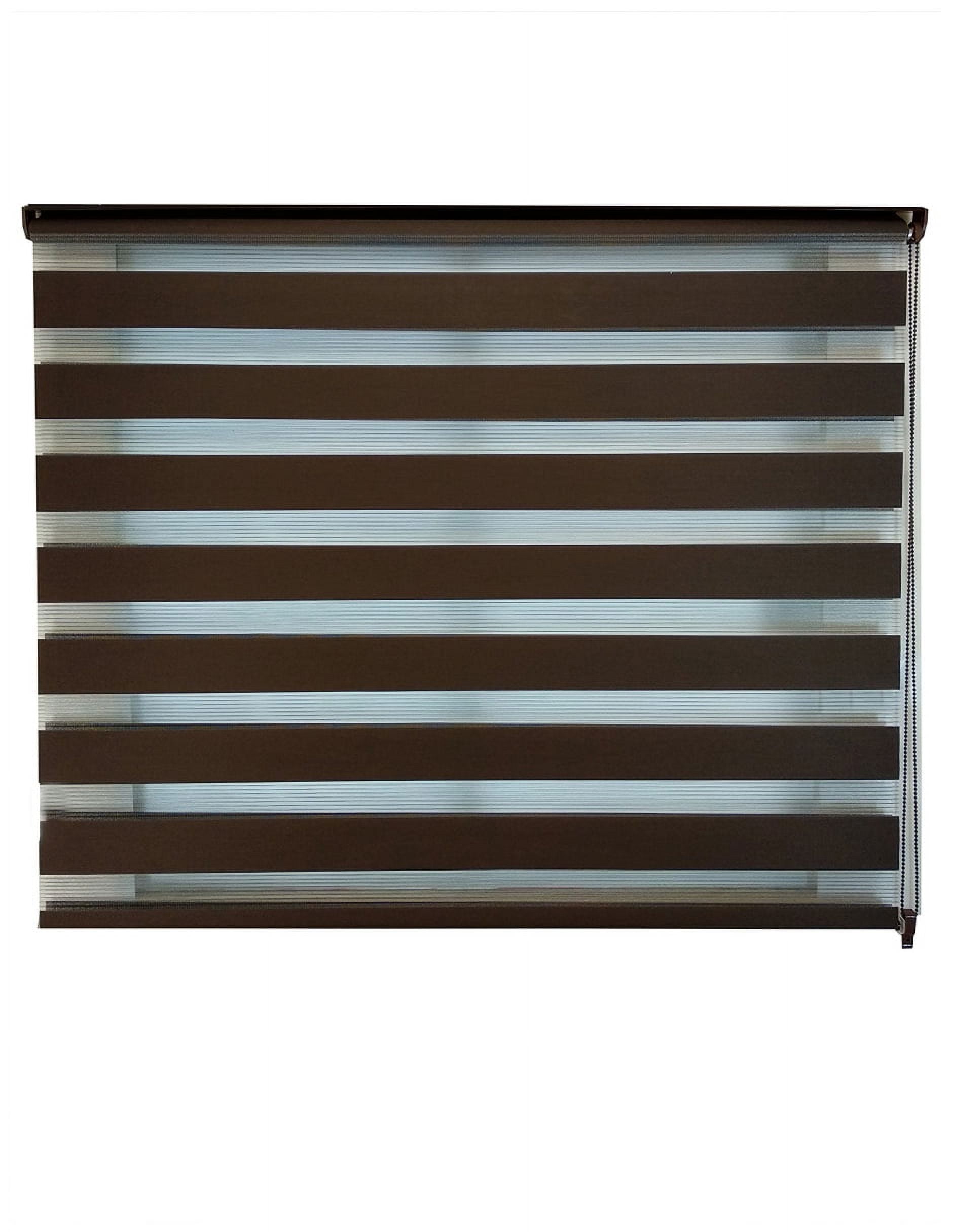 Persiana sheer elegance color chocolate, medida 180cm de ancho y 220cm de alto, controla la ...