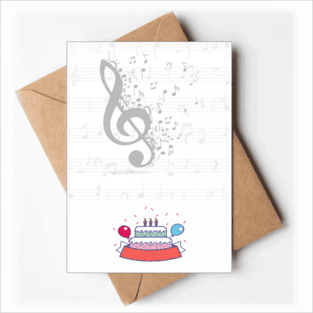 Treble Clef Flappg Music Note Happy Birthday Greeting Cards Envelopes ...
