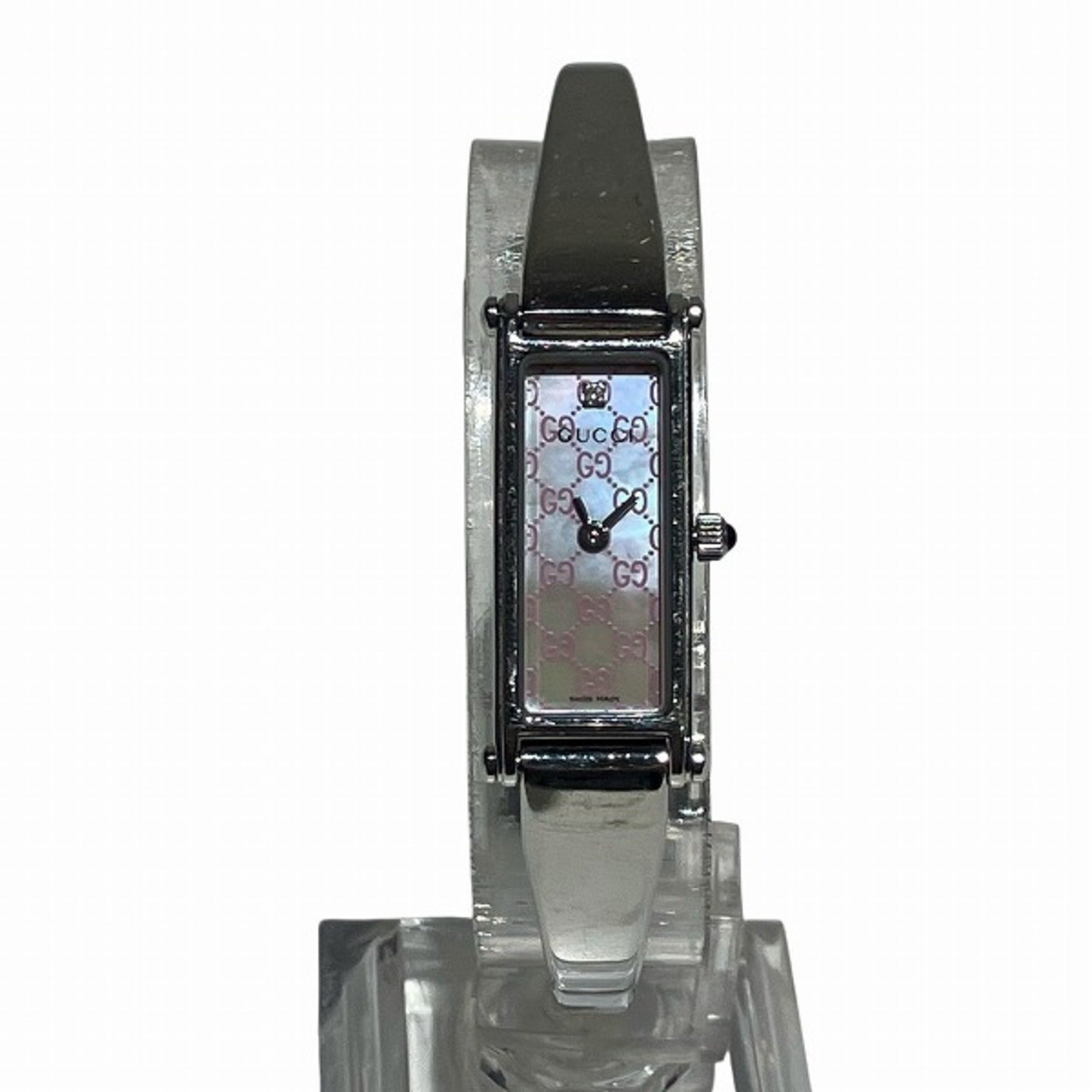 Pre-Owned Gucci GG Bangle Watch 1500L Quartz Pink Shell Dial Women's ...