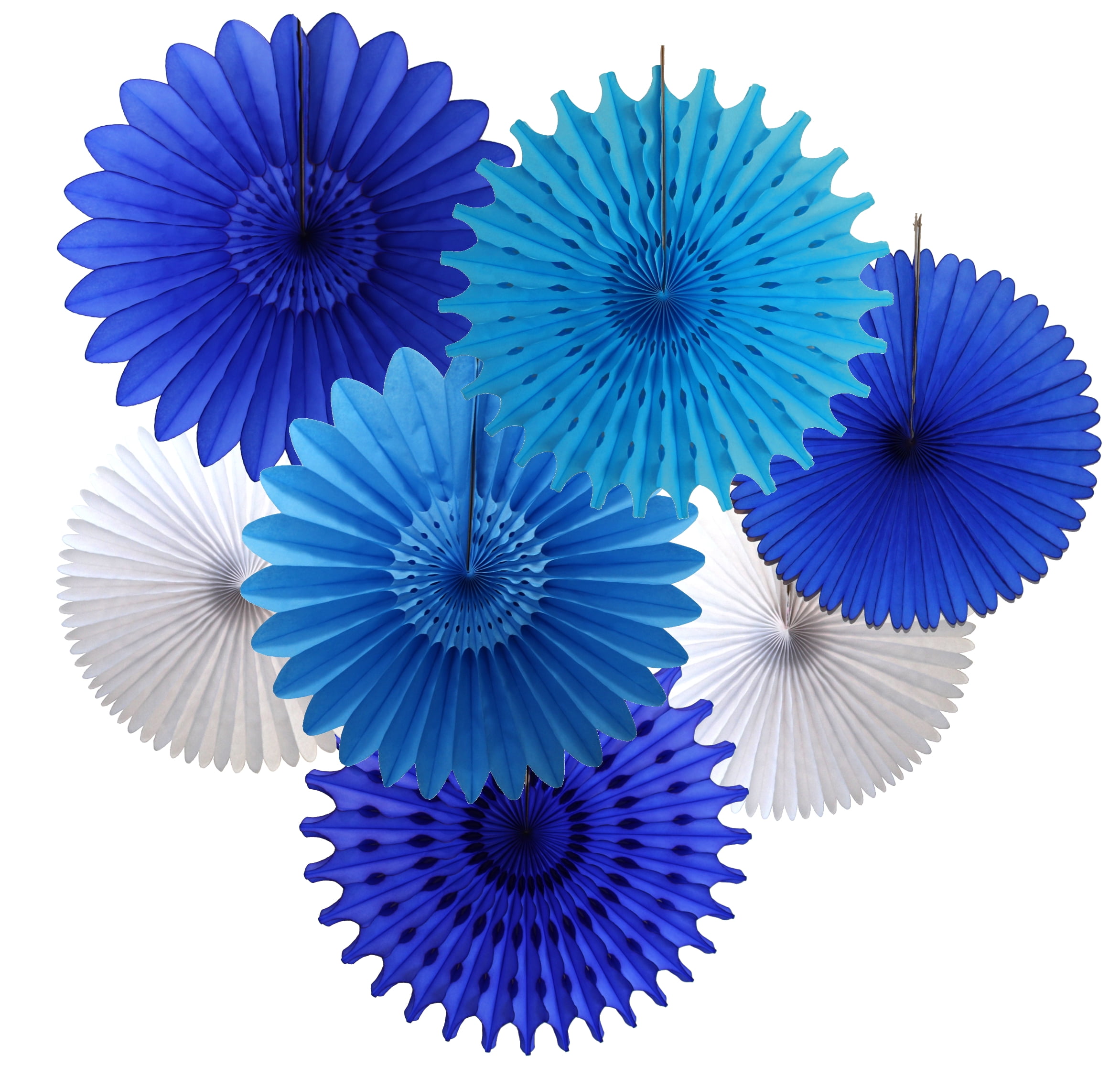 7-Piece Tissue Paper Fans, Shark Party, 13-18 Inch - Walmart.com
