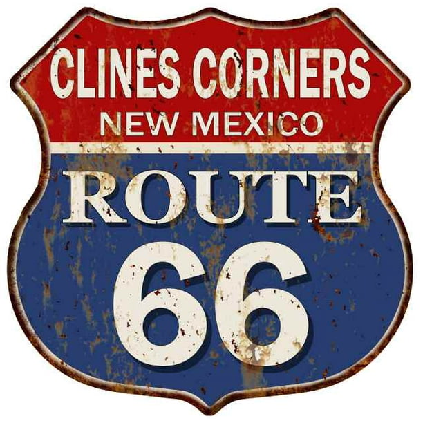 CLINES CORNERS, NEW MEXICO Route 66 Shield Metal Sign Man Cave ...