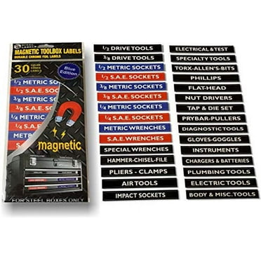 Dvruxg Toolbox Drawer Tags, 3D Magnetic Tool Box Labels, 23 Pcs ...