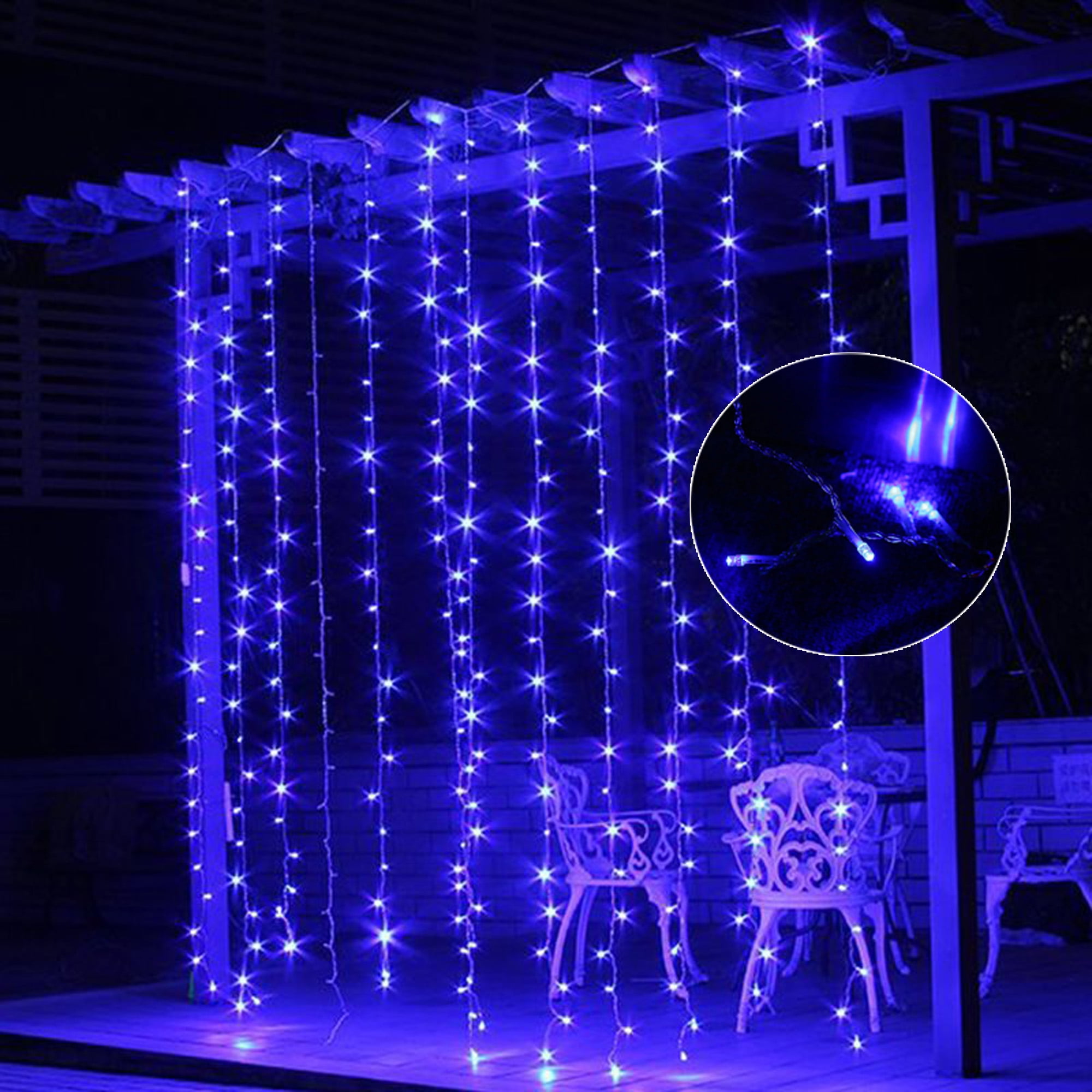 Blue Fairy Lights Bedroom