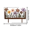 BBilaBu Outdoor Metal Wildflowers Stakes 13x10 inches,Wrought Iron ...