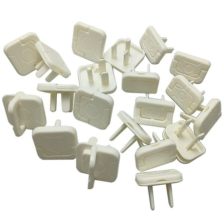 20PackWhite Outlet covers with Hidden Pull Handle Baby Proofing Plug ...