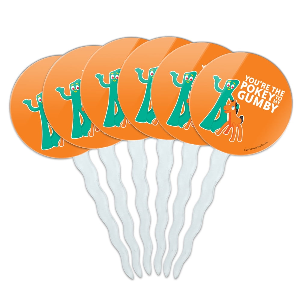 You're The Pokey To My Gumby Best Friends Cupcake Picks Toppers ...