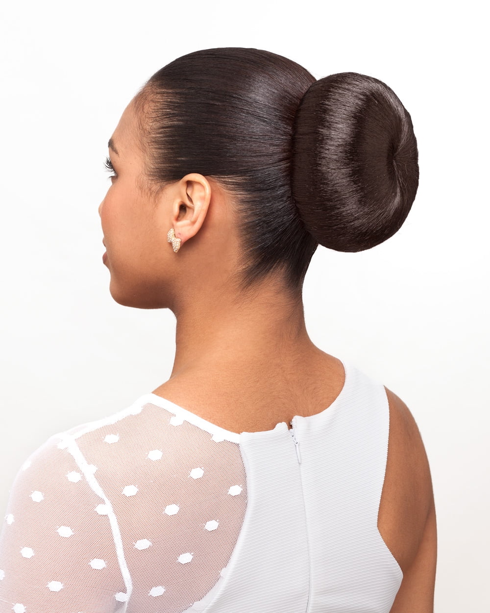 Alicia Beauty Foxy Silver Collections, Synthetic Straight Large Donut ...