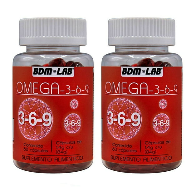 DUO PACK CÁPSULAS CON 60 C/U DE OMEGA-3, 6 y 9 BDM-LAB BDM-LAB 2 ...