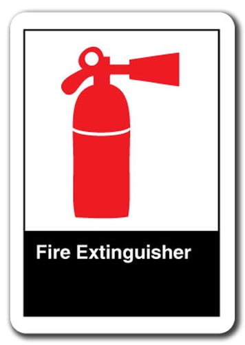 Fire Extinguisher 7"x10" Plastic Safety Sign ansi osha - Walmart.com