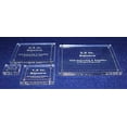 Square Half Size Templates. .5", 1.5", 2.5", 3.5" - Clear 1/4 ...