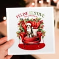 3drose, a Santa Hat on Cornish Rex Cat Sitting in Holiday Chair for ...