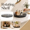 3PCS Round Black Tray, Non-Slip Metal Serving Platter For Restaurant ...