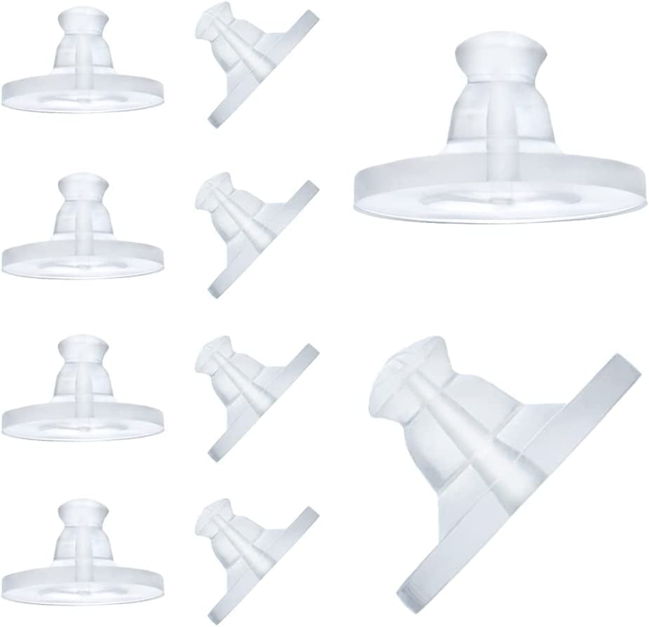 Bullet Clutch Earring Backs with Pad,150Pcs Clear Rubber Earring Backs ...