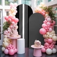 Abstract White Striped Arch Backdrop Cover 5 FT Simple Black Background ...