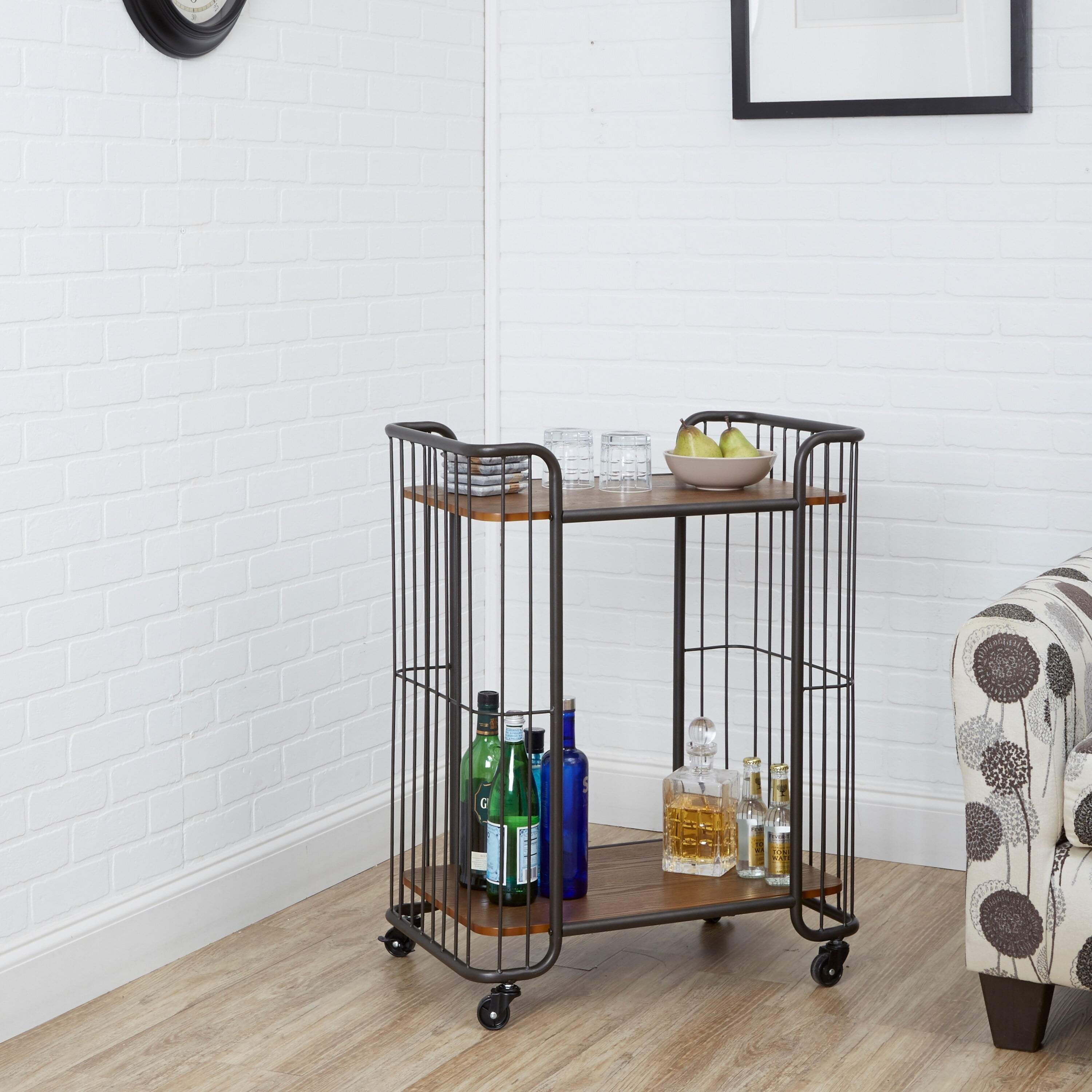 Bowlin Industrial 2 Tier Caged Serving Cart - Walmart.com