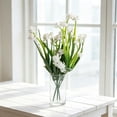 2Pcs 7Fork Artificial Spring Grass Camellia Fake Flower Greenery Decor ...