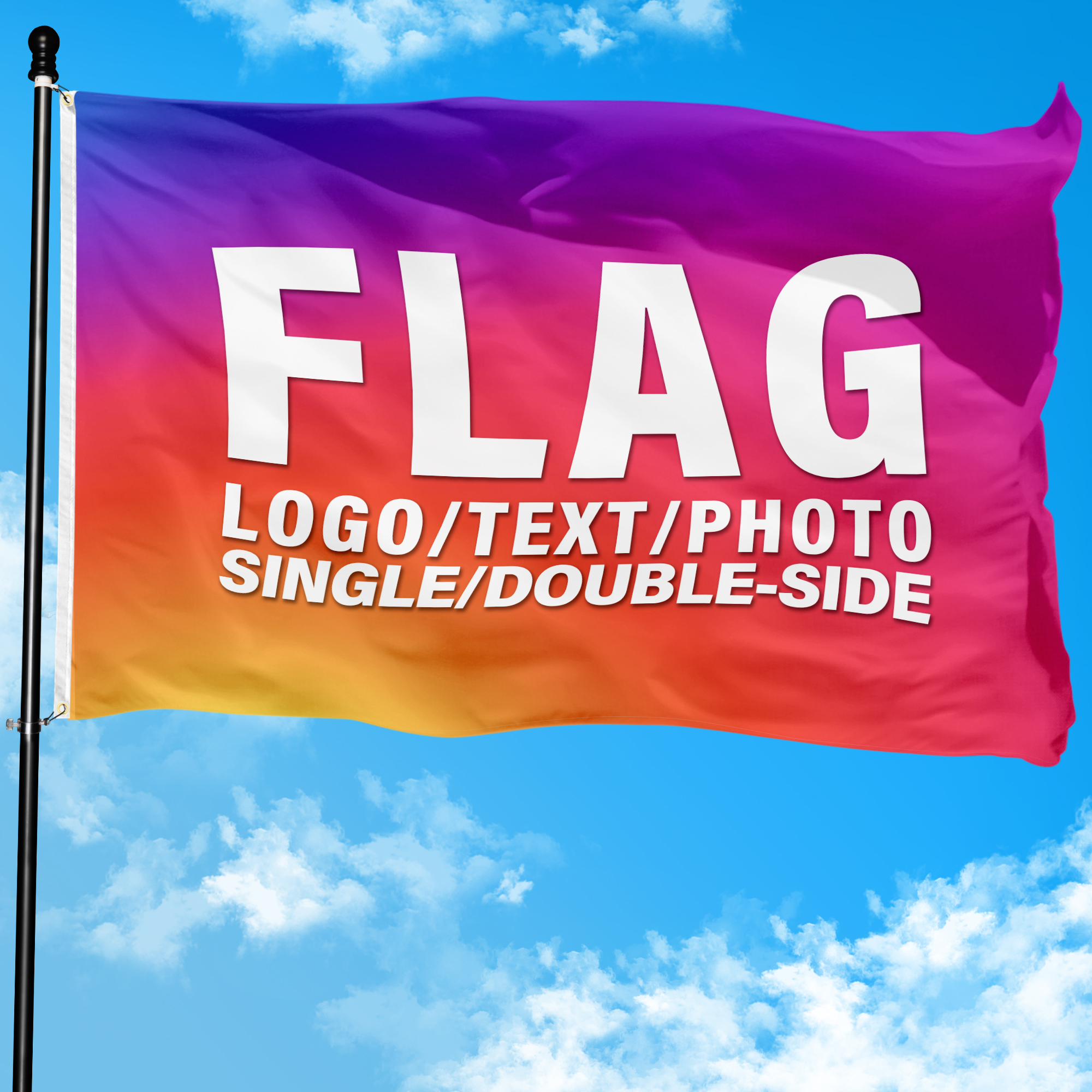 Anley Single Sided Custom Flag Customized Flags Banners - Print Your ...
