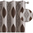 Brown and Beige Curtains for Living Room, 52 x 84 Inches Long 2 Panels ...