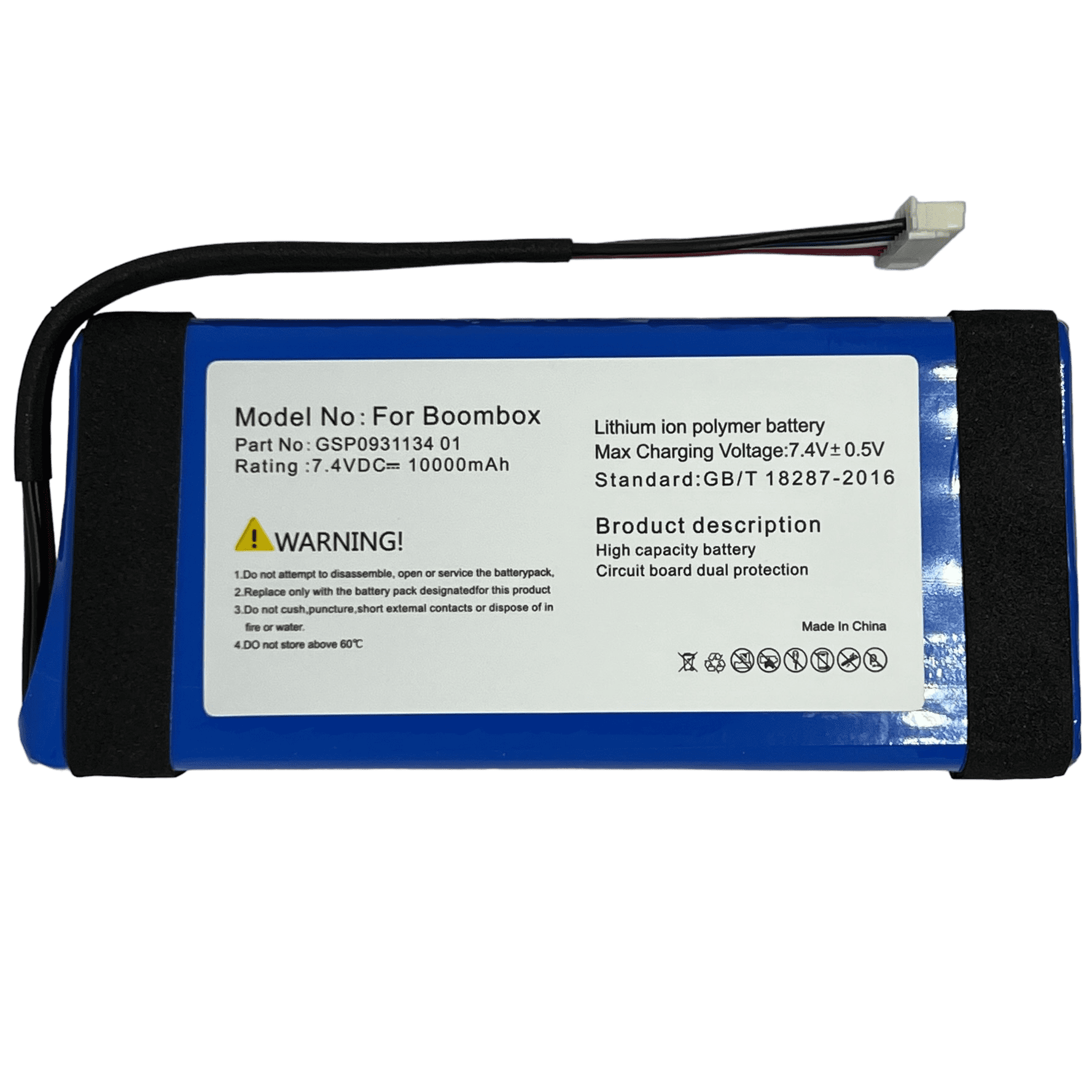 New Replacement Battery for JBL Boombox 1 10000mAh 7.4V GSP0931134 01 ...