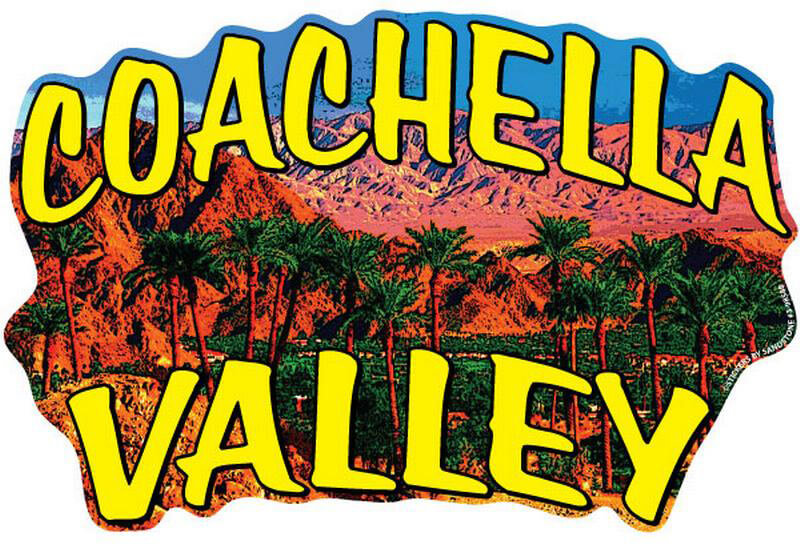 Coachella Valley Landscape - Postcard Sized Vinyl Sticker 6" x 3.75 ...