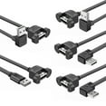 USB 2.0 Male to Female Cable with Fixed Screw Nut Mount for Secure ...