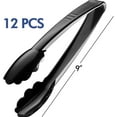 JoyServe 9 Inch Heavy-Duty Plastic Tongs, Pack of 12 - Reusable or ...