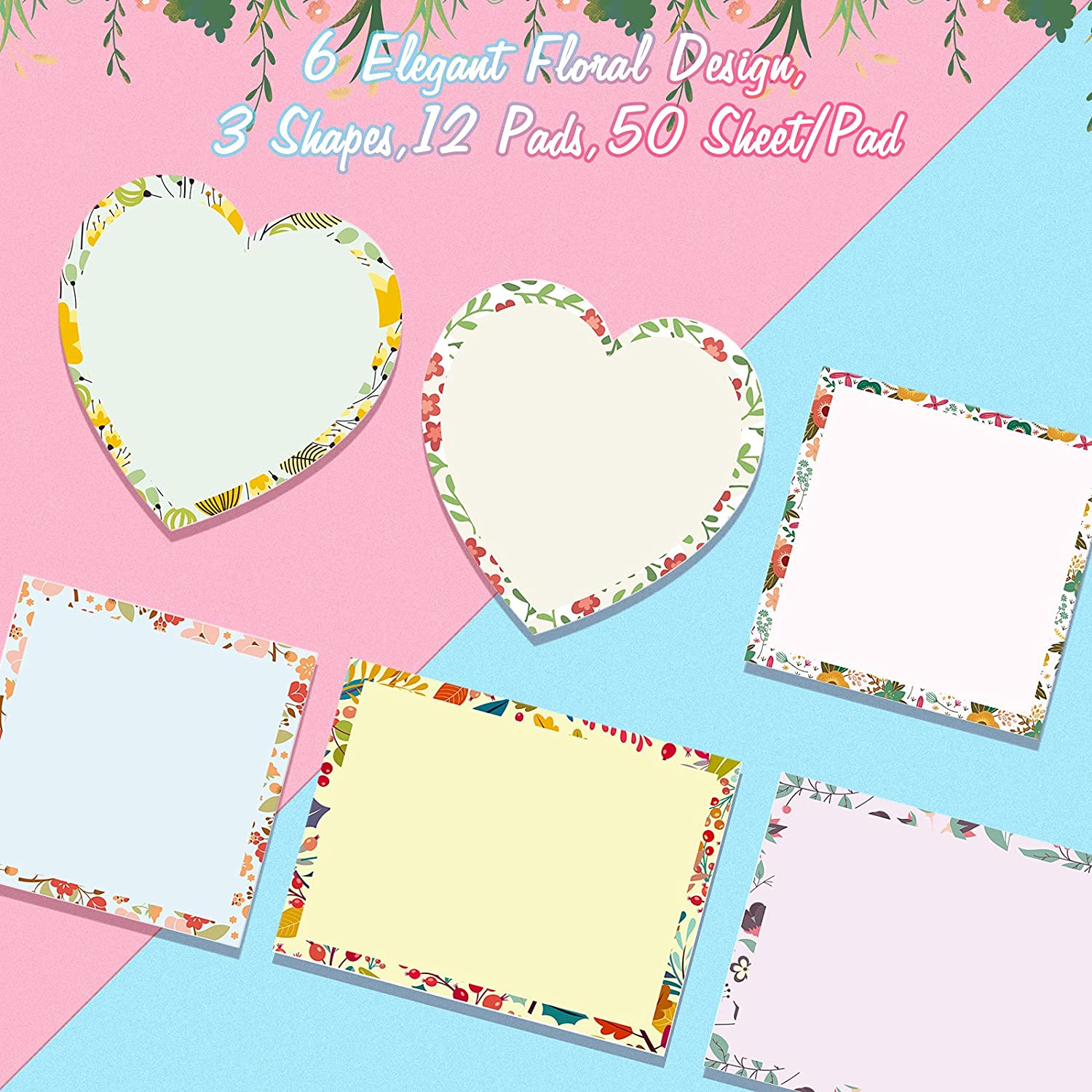 Stationery Notepads Paper & Party Supplies Sticky Notes Cute Floral ...