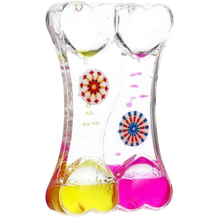 HTCM Liquid Motion Bubbler Timer Heart Shape Hourglass Liquid Bubbler ...