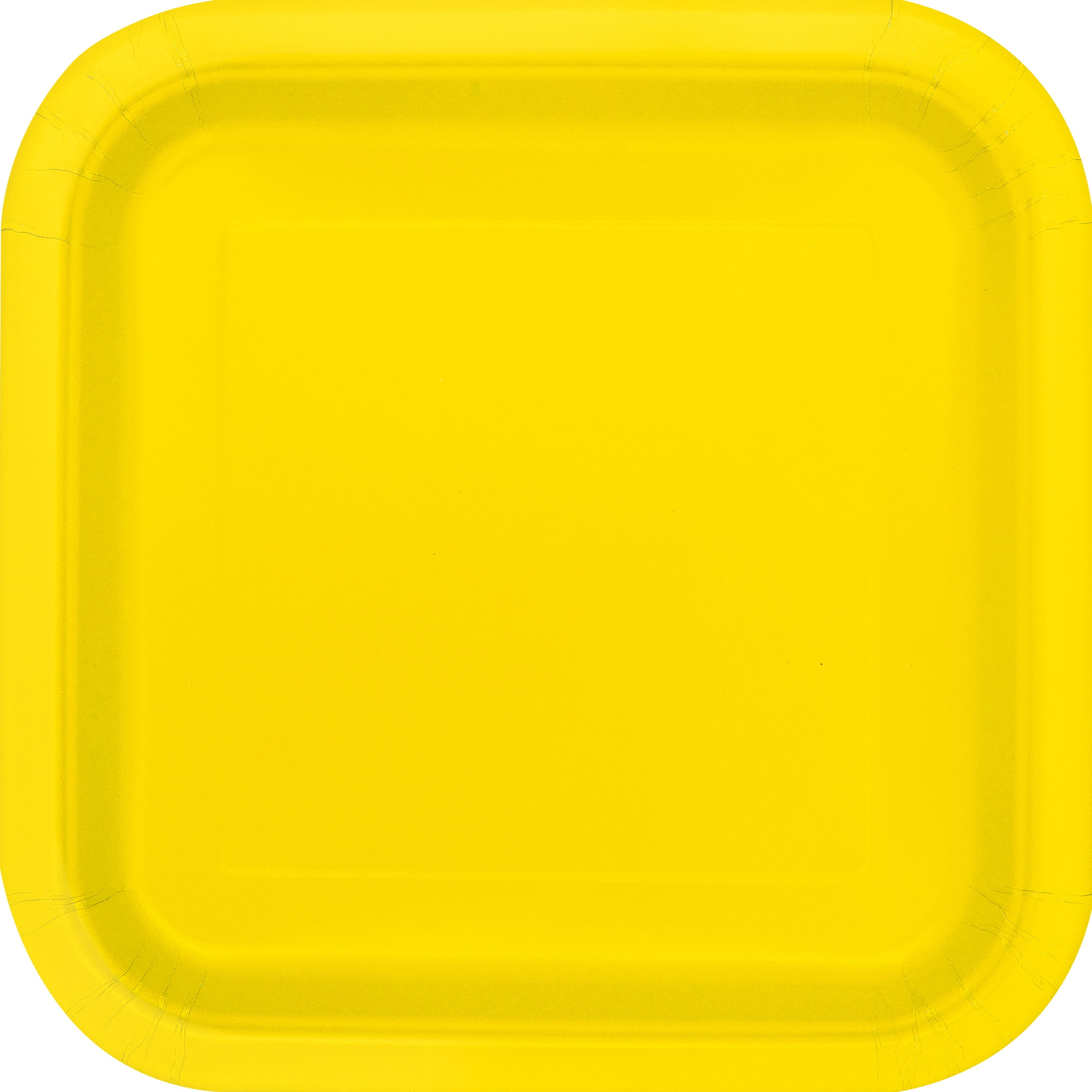 Neon Yellow Square 9" Dinner Plates, 14ct - Walmart.com