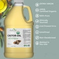 MILANIA Organic Castor Oil - 1 Gallon, 100% Pure, Cold-Pressed, Skin ...