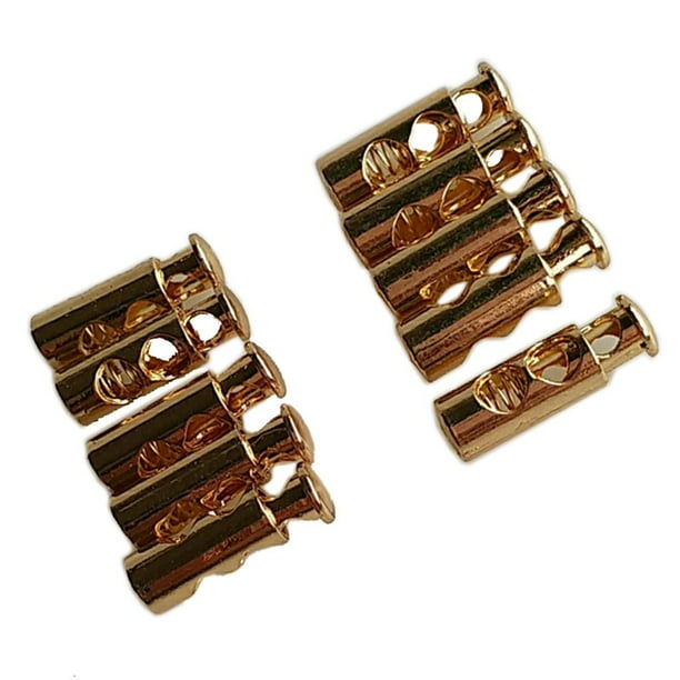 simhoa 10 Pieces 2 Hole Cord Stopper Metal Cord Clamp Cord End Fastener ...