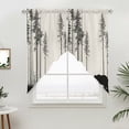 Abstract Swag Valances for Windows 63 inches Long, Forest Walking Bear ...
