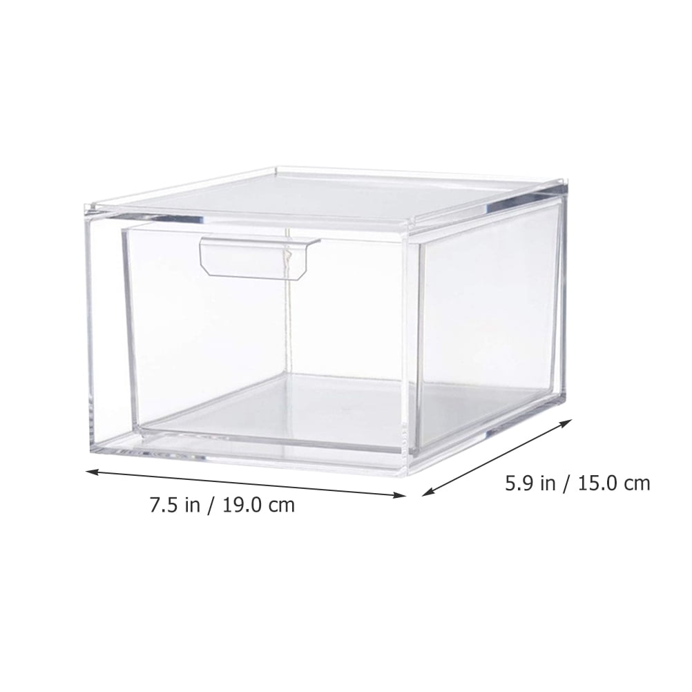 Stackable Storage Drawer Clear Storage Bin Desktop Stackable Storage ...