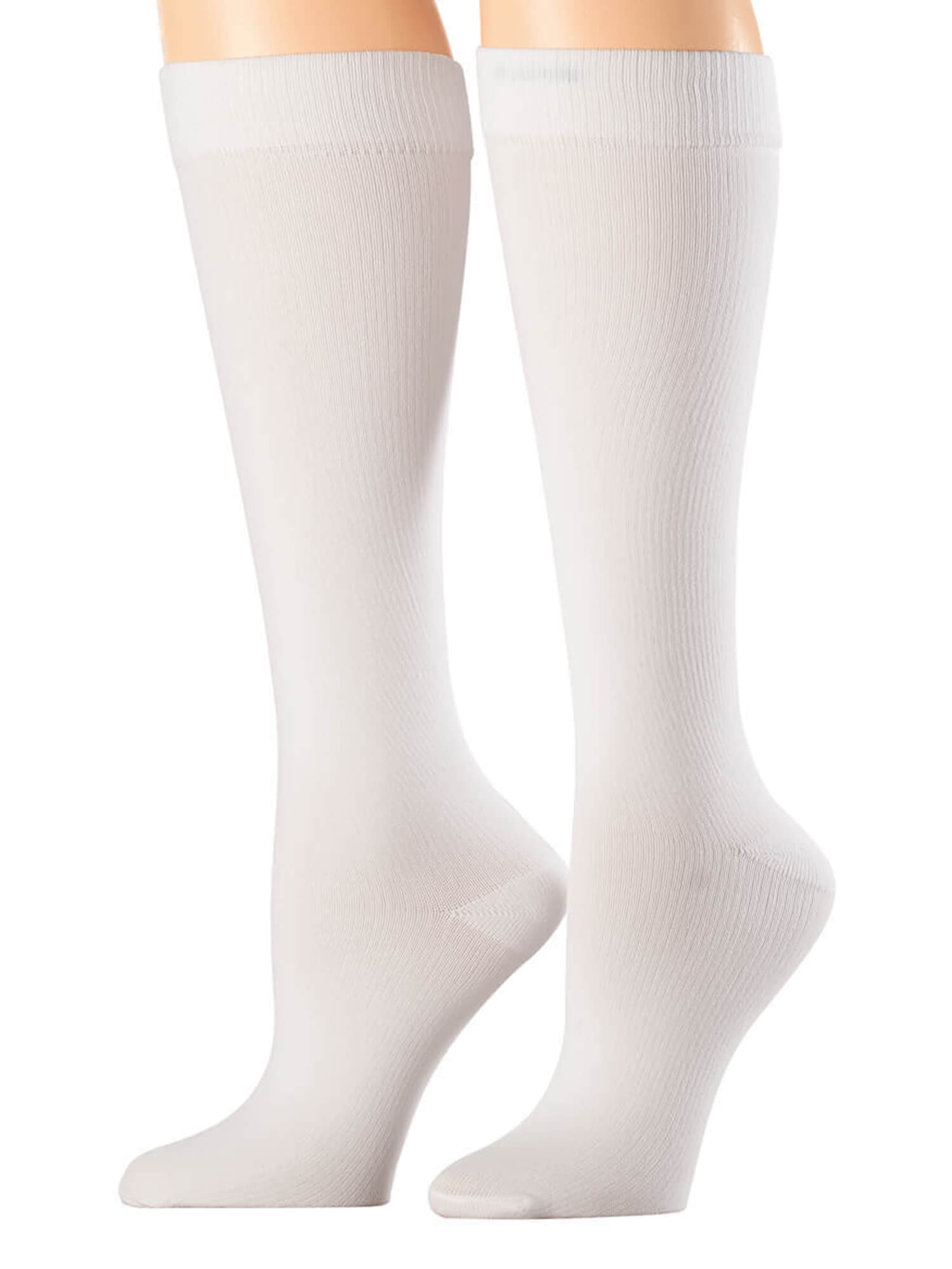 Healthy Steps Compression Socks 20-30 mmHg, White, Large - Walmart.com