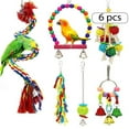 CHBORLESS Bird Parakeet Toy for Swing Hanging Standing Chewing Hammock ...
