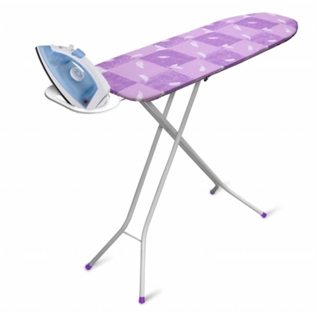 YBMHome 2316 Rectangle 4-Leg Ironing Board With Steel Mesh Top Purple Striped - Walmart.com