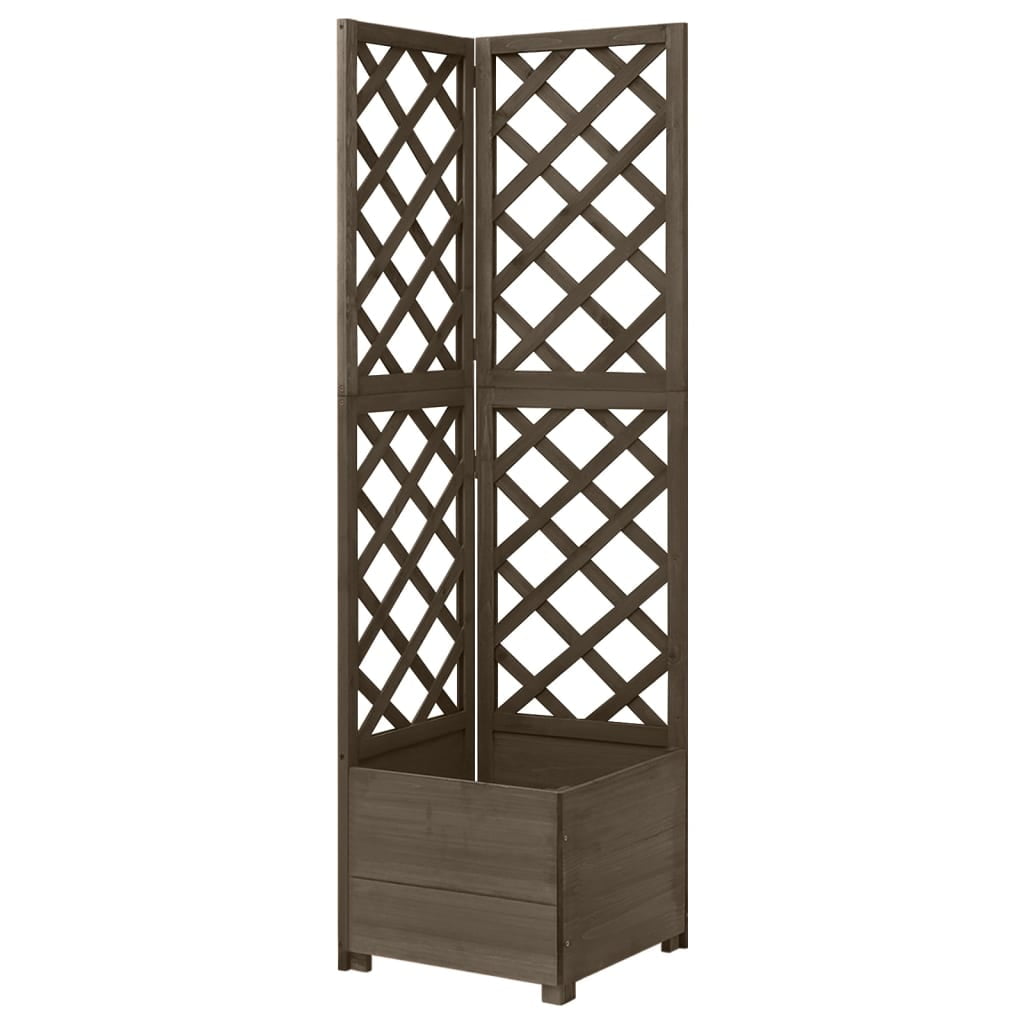 Click here for Vidaxl Corner Trellis Planter Grey 40x40x150 Cm So... prices