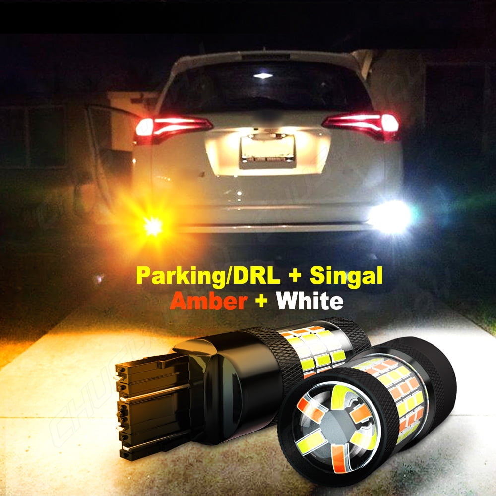 LED 7440 White Amber Switchback Turn Signal/DRL Kit Total 2 Bulbs Fit ...