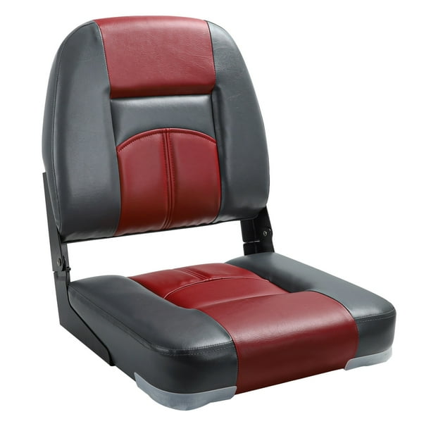 NORTHCAPTAIN Deluxe Charcoal/Wine Red Low Back Folding Boat Seat, 1 ...