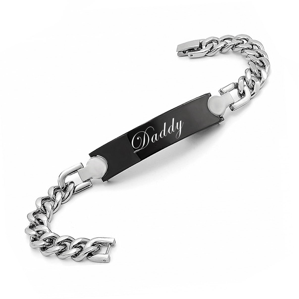 Personalized Engraved Stainless Steel Bracelet for Men,Perfect Gift for ...