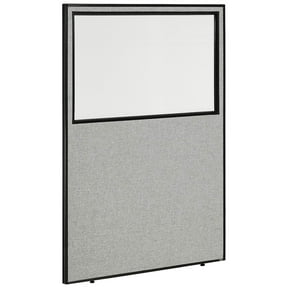 48-1/4"W x 60"H Freestanding Office Partition Panel with Partial Window ...