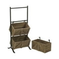 Tripar International 35.5" Brown and Black Three Tier Display Stand ...