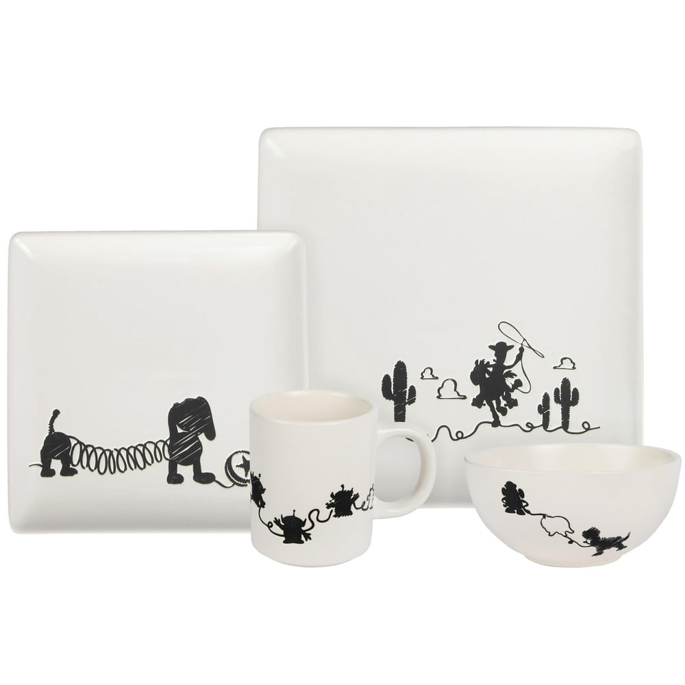 Toy Story 4-Piece Ceramic Dinnerware Set With Scribble Characters ...