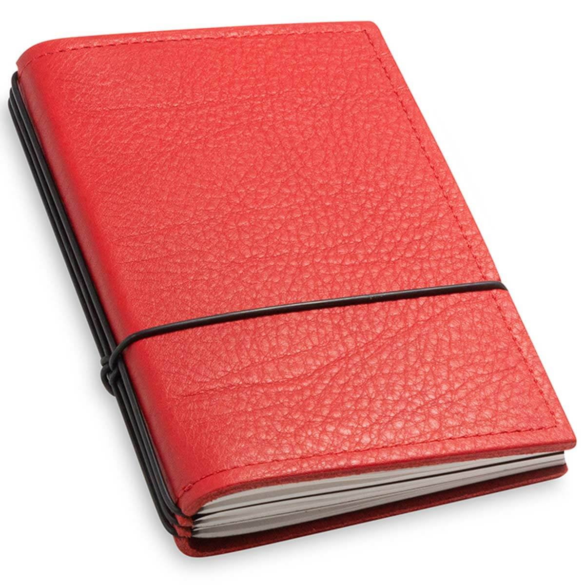 X17 1-906-3R A6 Leather Notebook, Red, 3 Inlays - Walmart.com