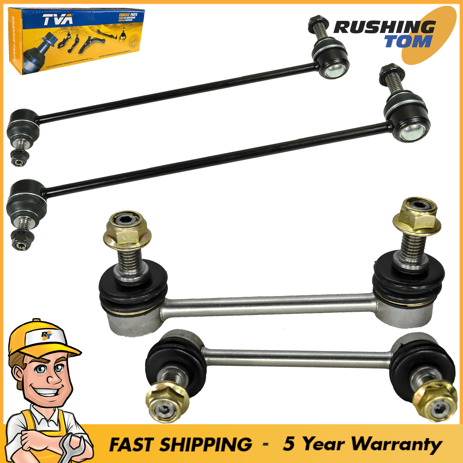 4 Front & Rear Stabilizer Sway Bar End Link for Volvo S60 S80 V70 XC70 ...