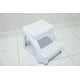 Mistral® Plastic ultra-Safe 2-Step Stool White, Capacity 300 lbs / 136 ...