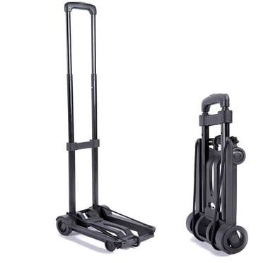 SKYSHALO Folding Trolley Aluminum Lifting Cart 275LB Bungee Cord ...